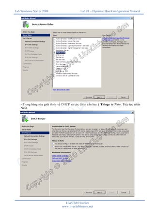 Lab 8 dhcp server | PDF
