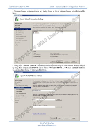 Lab 8 dhcp server | PDF