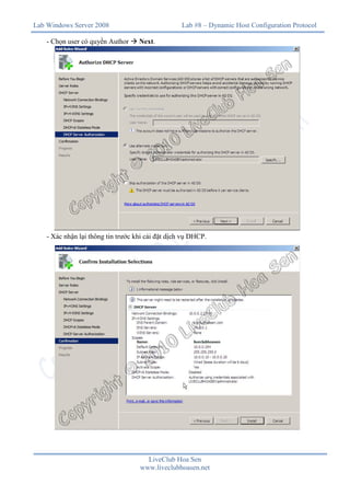 Lab 8 dhcp server | PDF