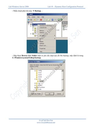 Lab 8 dhcp server | PDF