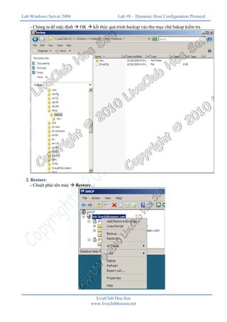Lab 8 dhcp server | PDF