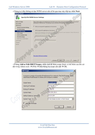 Lab 8 Dhcp Server Pdf