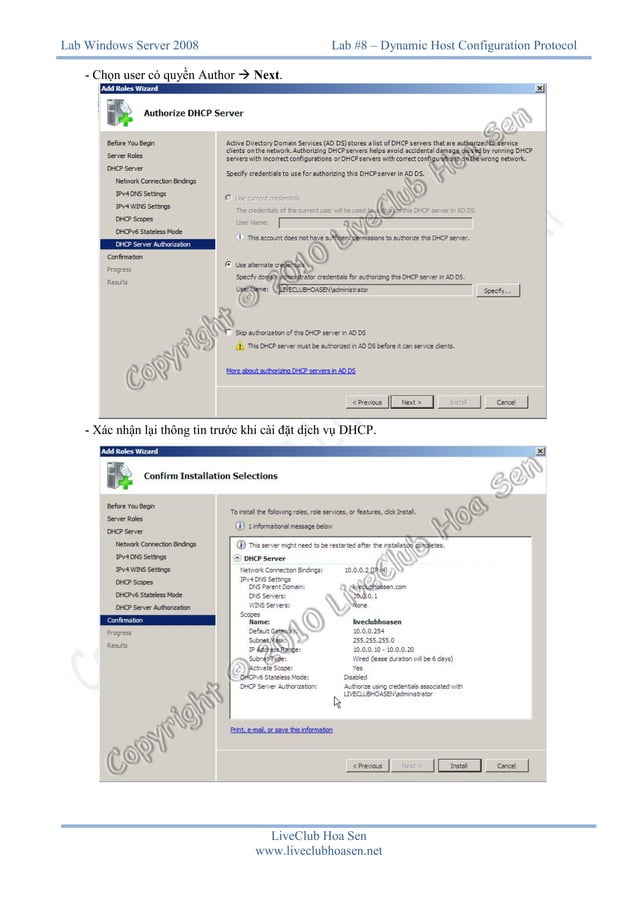 Lab 8 dhcp server | PDF