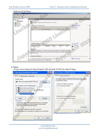 Lab 8 dhcp server | PDF