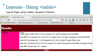 Lab#8 page layouts | PPT