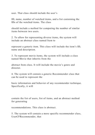 Lab 8 User-CF Recommender System – Part I 50 points .docx