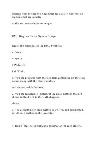 Lab 8 User-CF Recommender System – Part I 50 points .docx