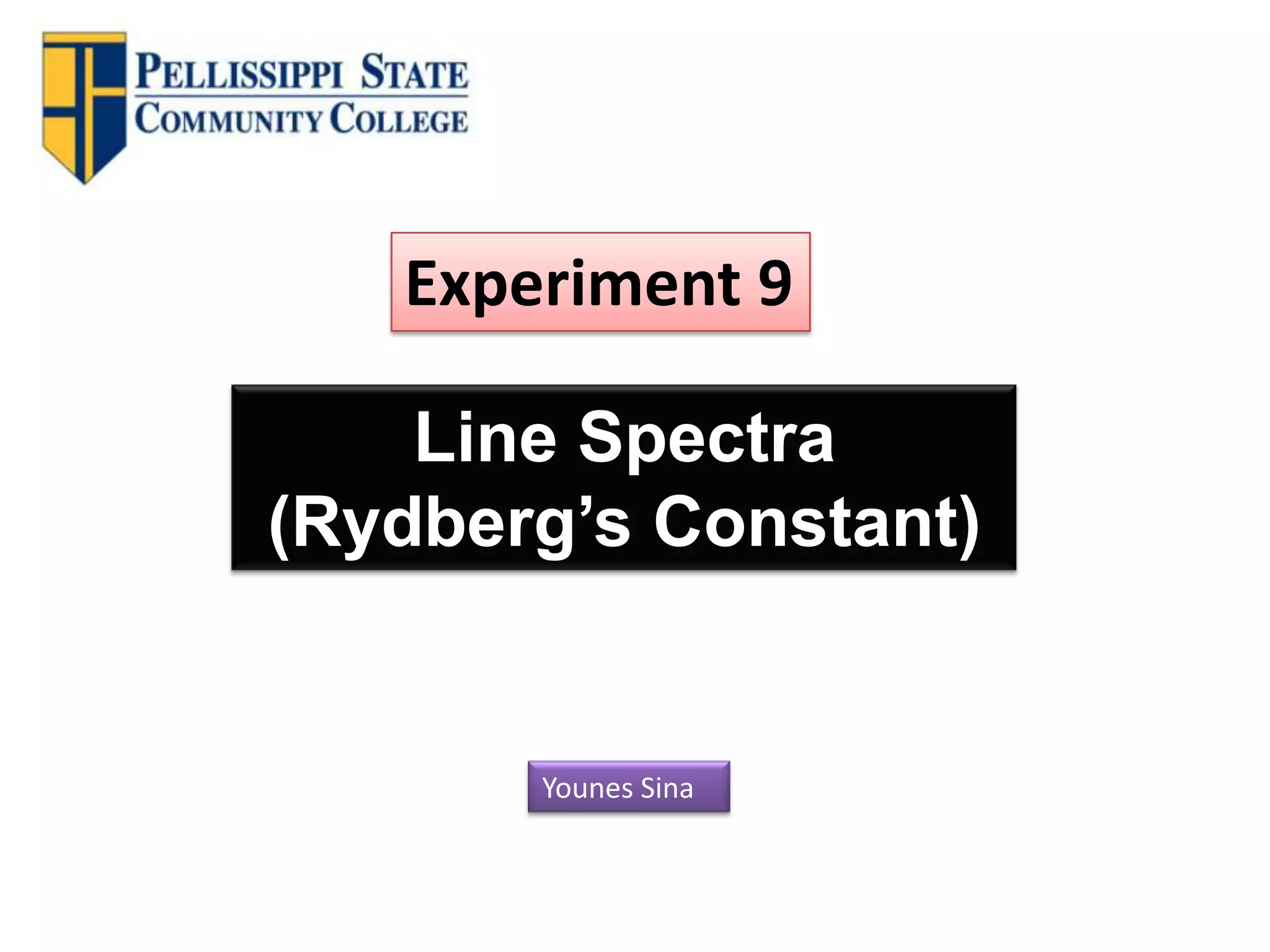 Line Spectra (Rydberg’s Constant) | PPTX