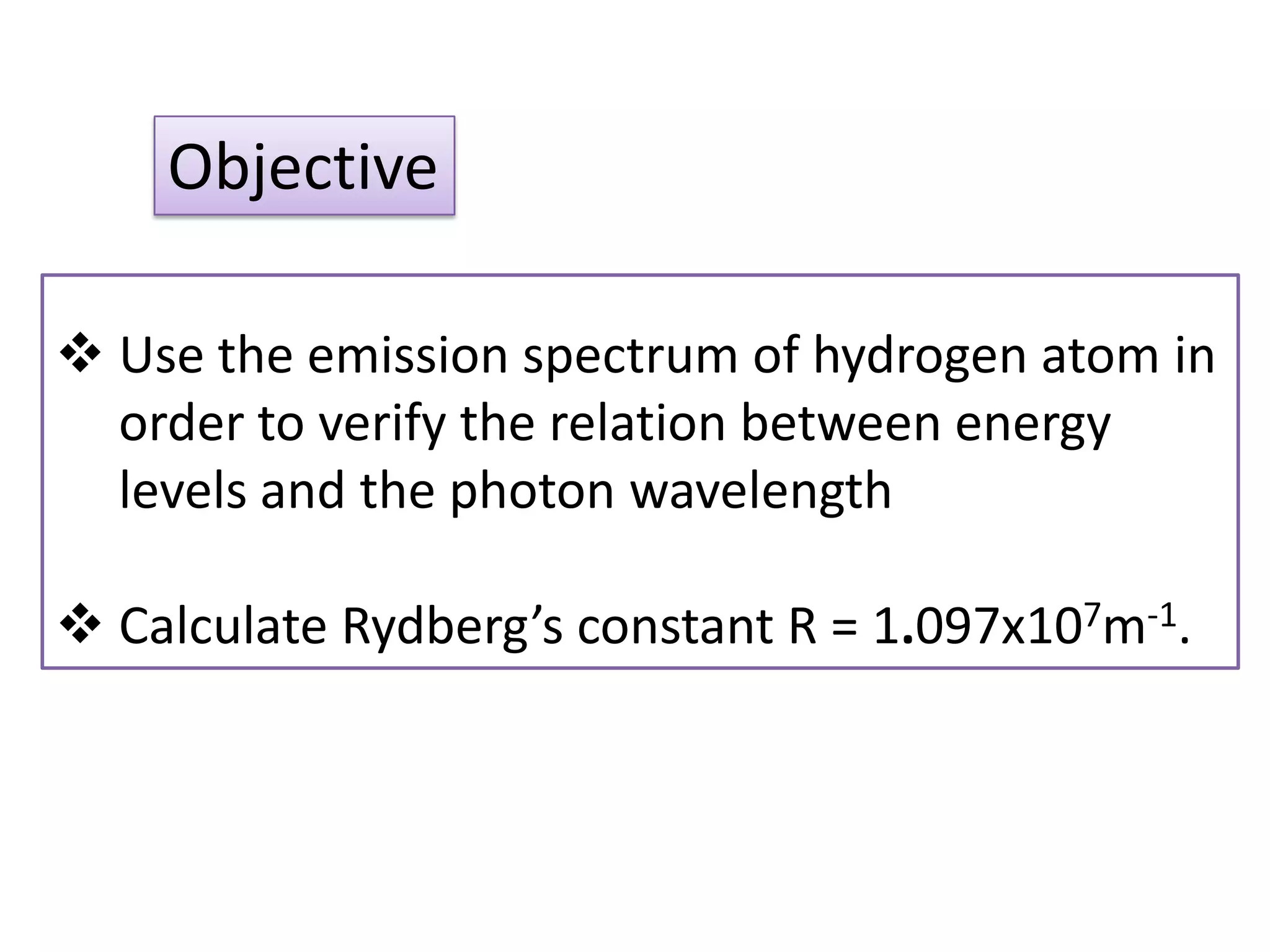 Line Spectra (Rydberg’s Constant) | PPTX