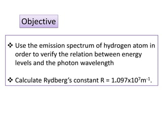 Line Spectra (Rydberg’s Constant) | PPTX