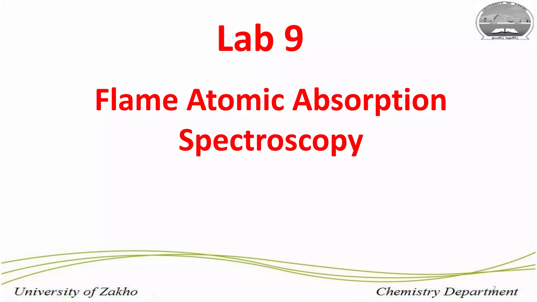 Flame Atomic Absorption Spectroscopy | PPTX