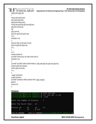 Shortest job first scheduling | PDF | Programming Languages | Computing