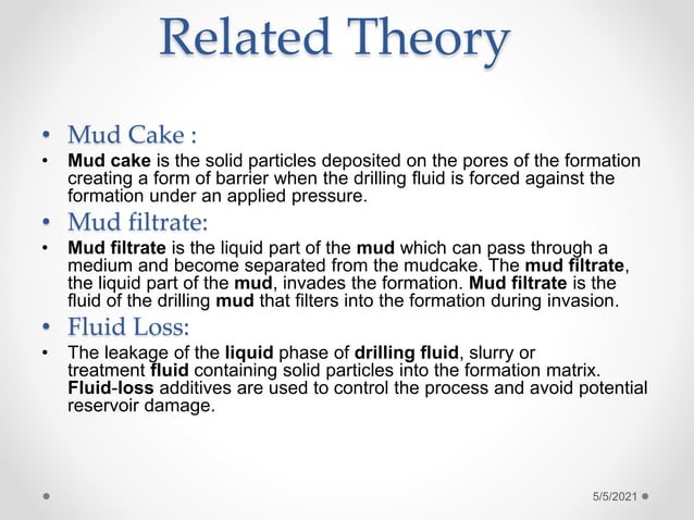 Lab 9 measurement of filtrate loss and mud cake thickness of drilling ...