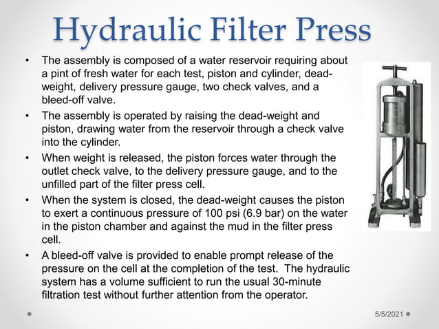 Lab 9 measurement of filtrate loss and mud cake thickness of drilling ...