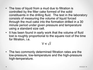 Lab 9 measurement of filtrate loss and mud cake thickness of drilling ...