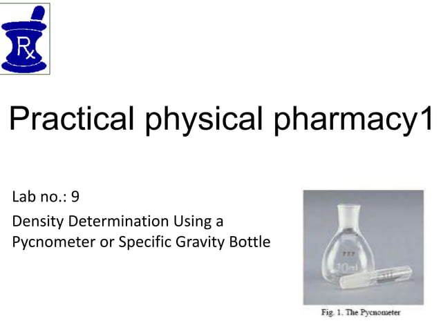 density physical pharmacy lab | PPTX