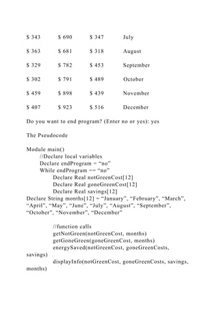Lab 9 ArraysThis lab accompanies Chapter 8 ofGaddis, T. .docx