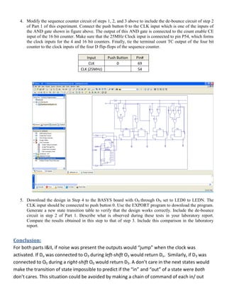 Lab 9 D-Flip Flops: Shift Register and Sequence Counter | PDF