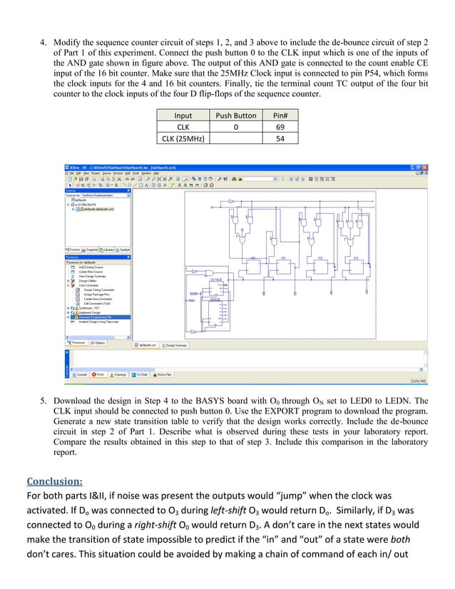 Lab 9 D-Flip Flops: Shift Register and Sequence Counter | PDF