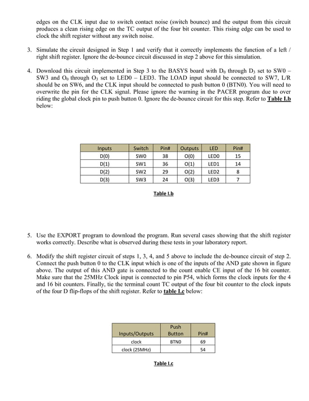 Lab 9 D-Flip Flops: Shift Register and Sequence Counter | PDF