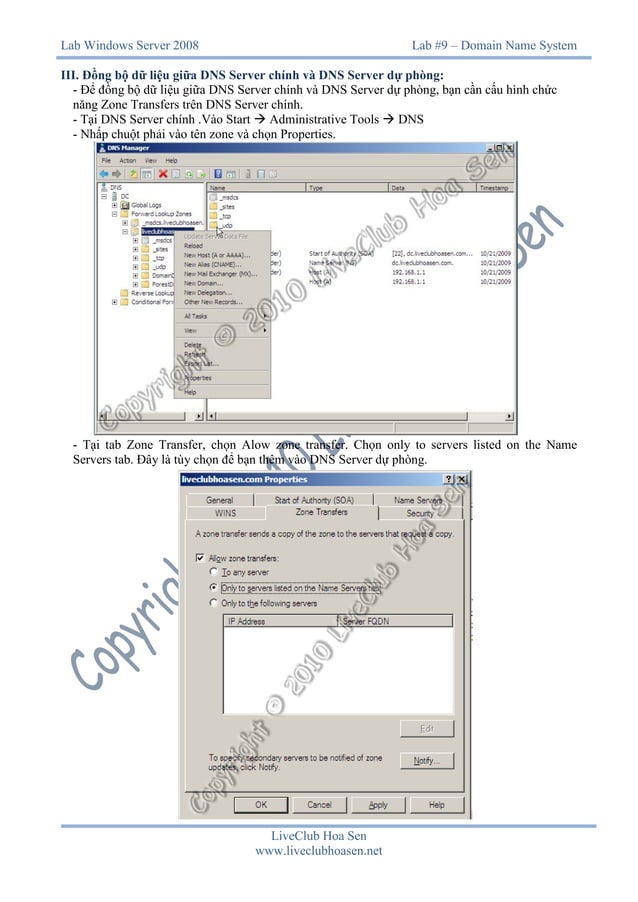 Lab 9 dns server | PDF