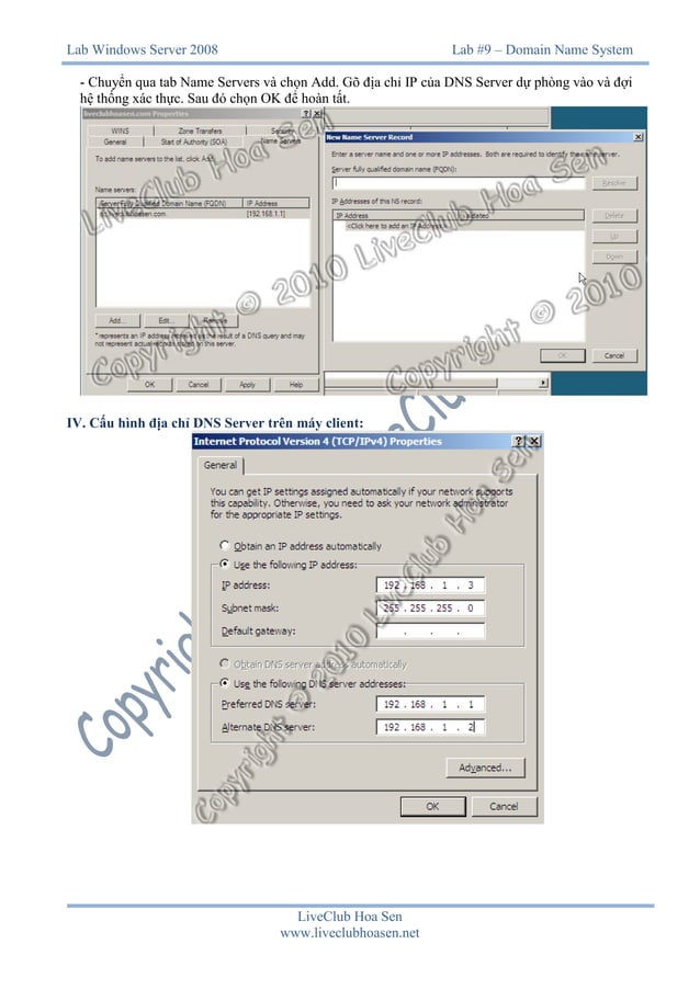 Lab 9 dns server | PDF