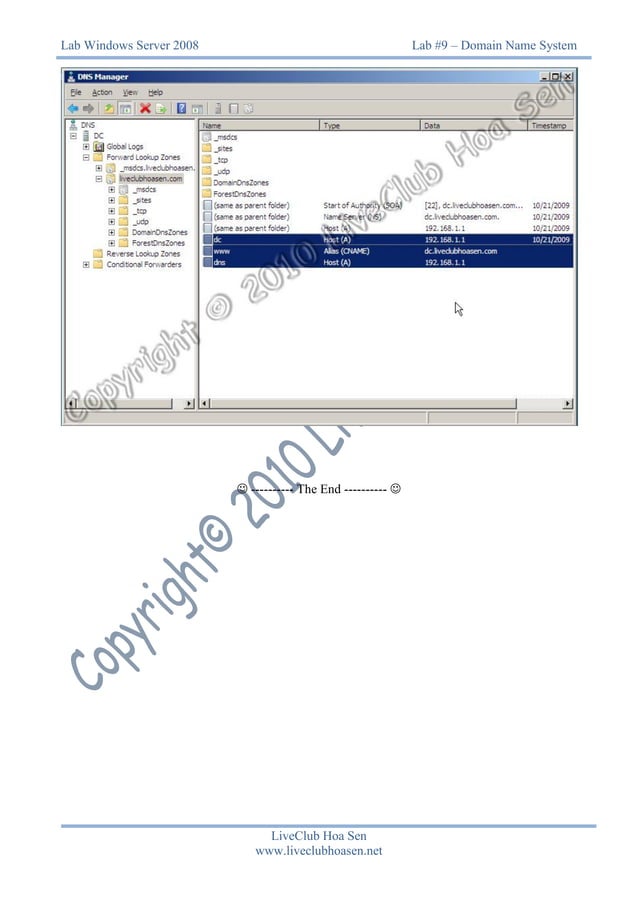 Lab 9 dns server | PDF