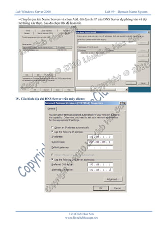 Lab 9 dns server | PDF