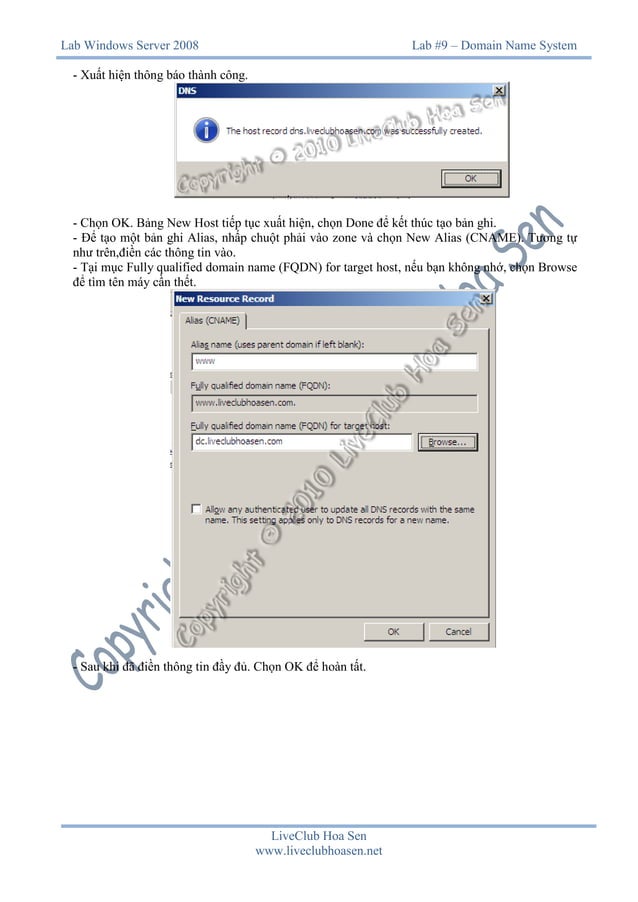 Lab 9 dns server | PDF