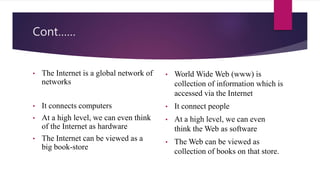 internet vs web | PPTX