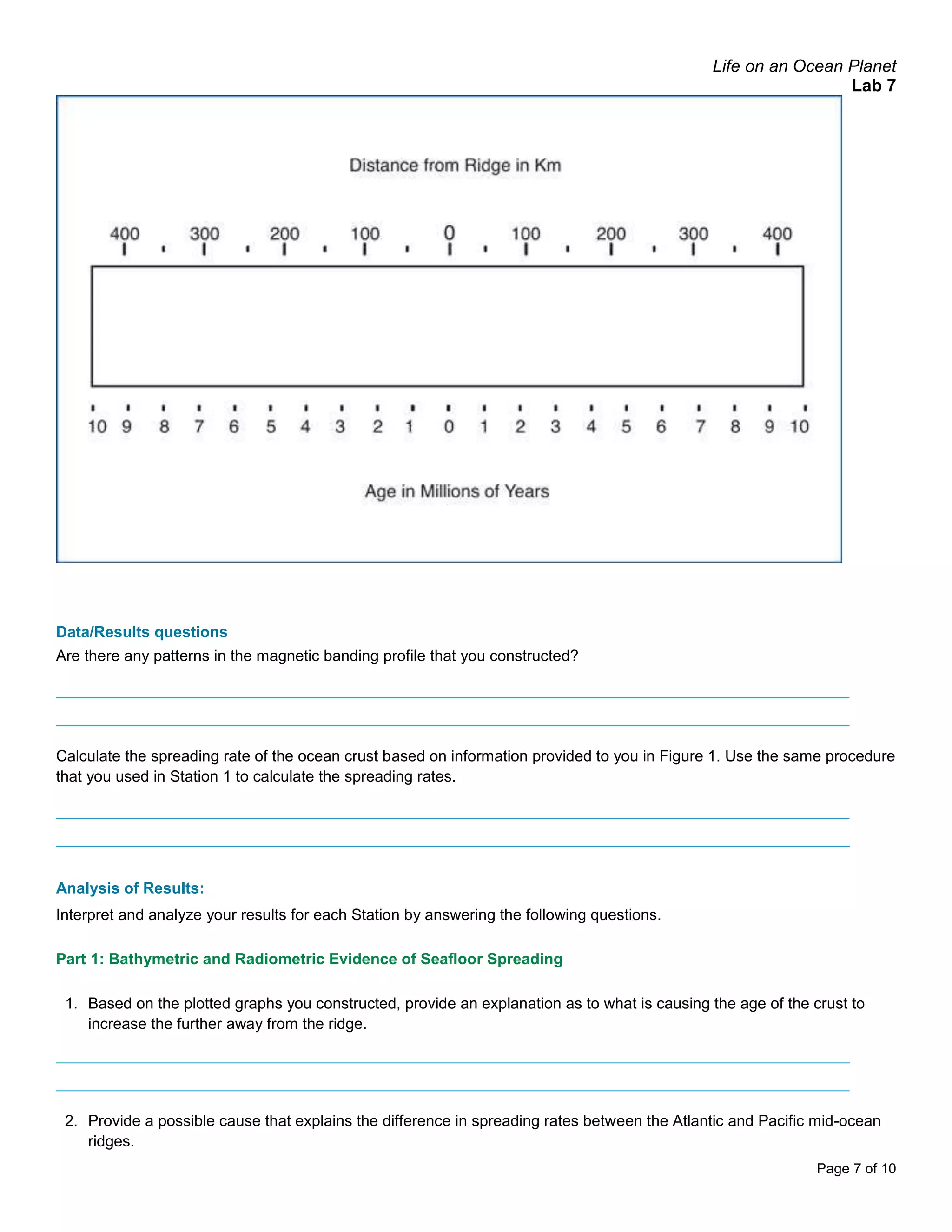 Lab activity 7 plate tectonics | DOCX