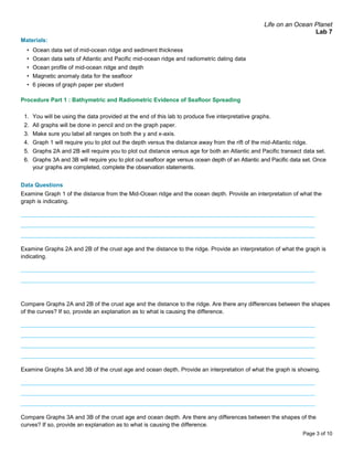 Lab activity 7 plate tectonics | DOCX