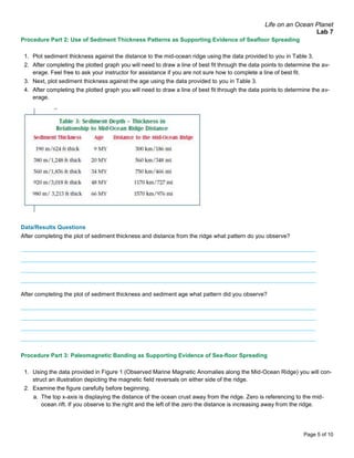 Lab activity 7 plate tectonics | DOCX