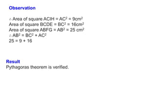 Pythagoras Theorem (Lab activity) | PPTX