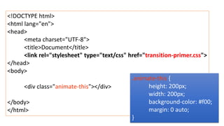 Workshop Advance CSS3 animation | PPT