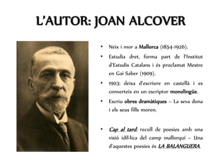 La Balanguera - Joan Alcover | PPT