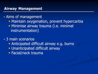 Airway management in the Emergency Department for Trainees | PPTX