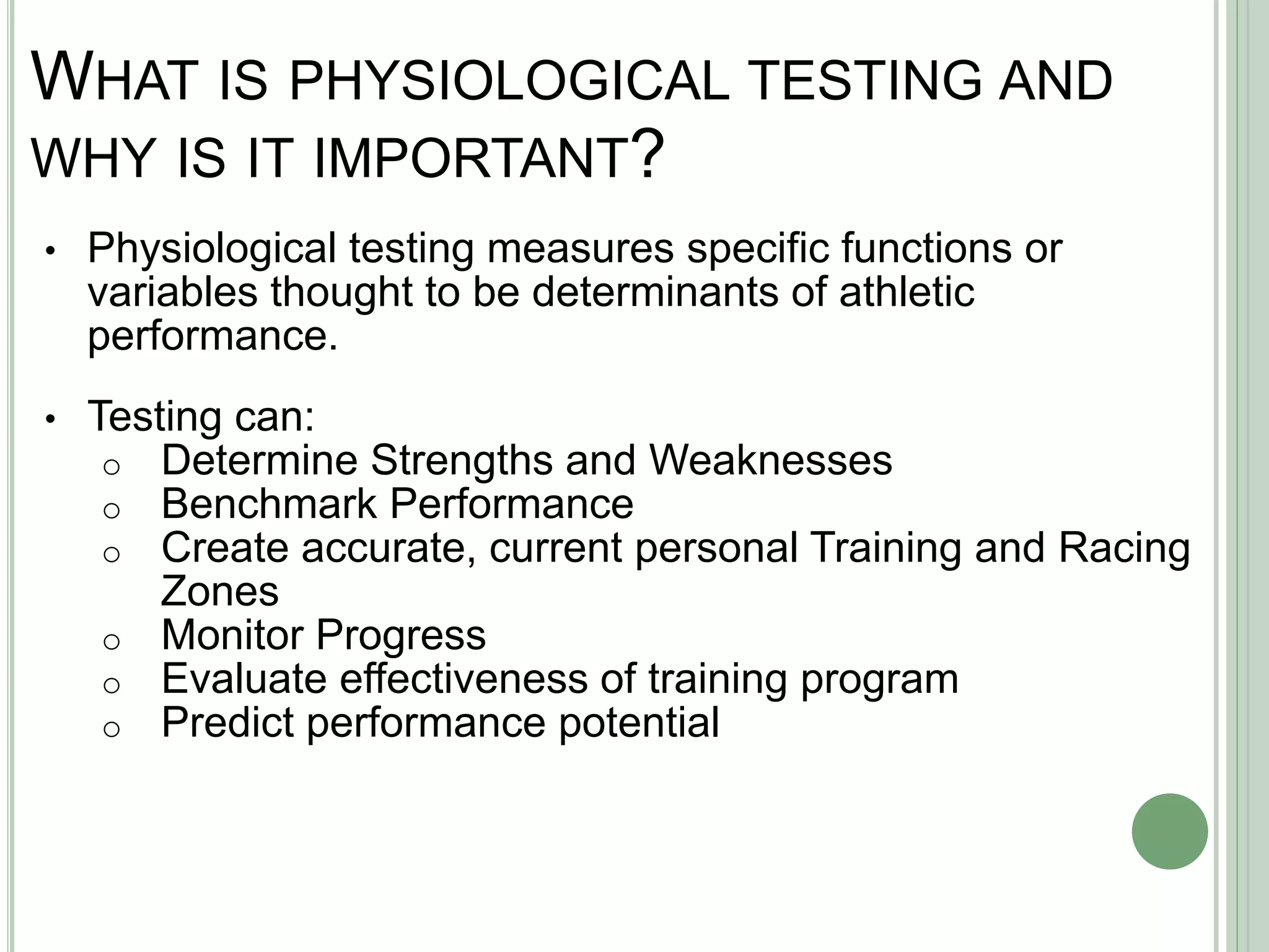 FISIOLOGI SENAM laboratory testing to improve triathlon performance | PPTX