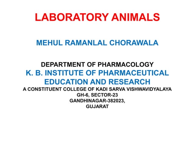 Laboratory animals | PPTX