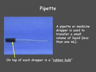 Medicine Dropper Laboratory Apparatus