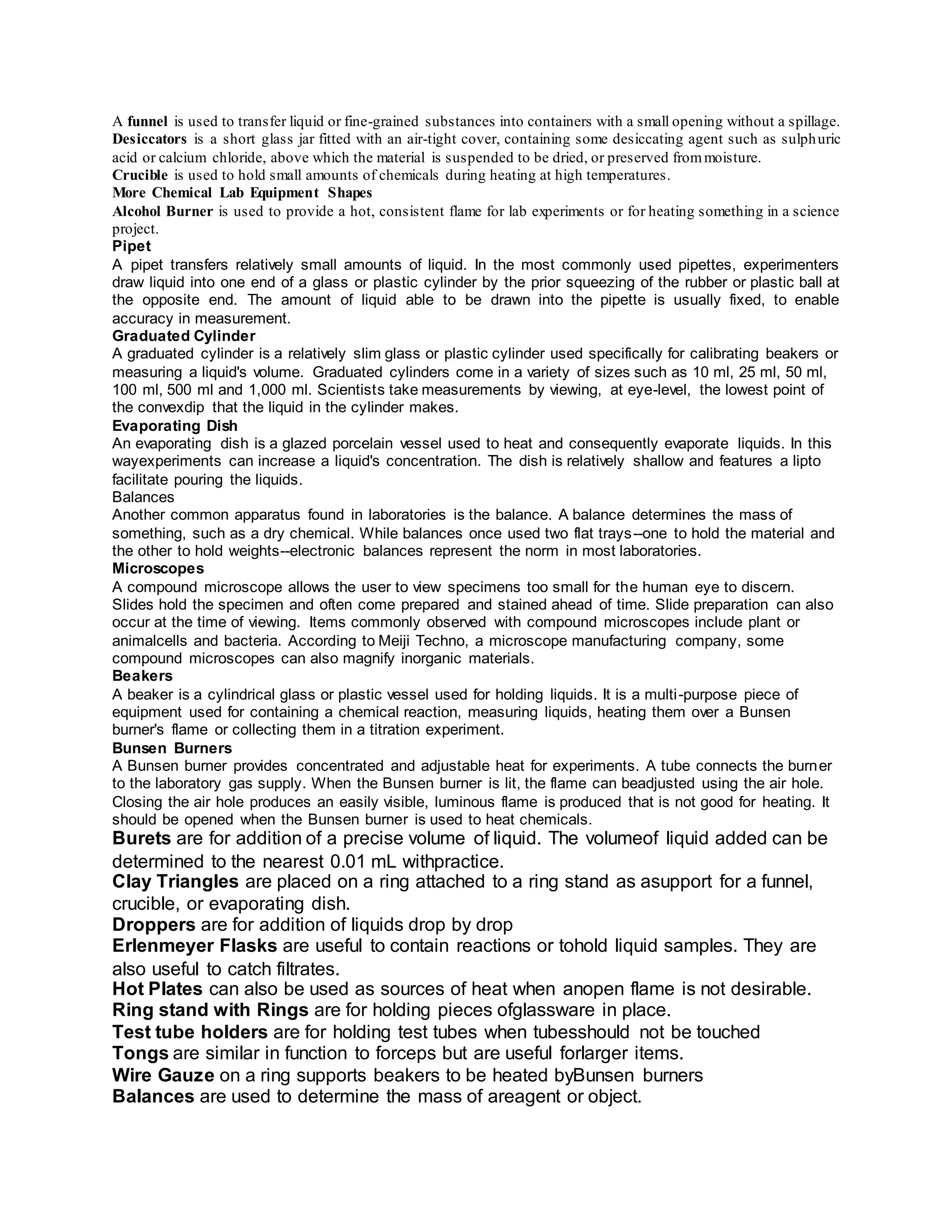 Lab apparatus | DOCX