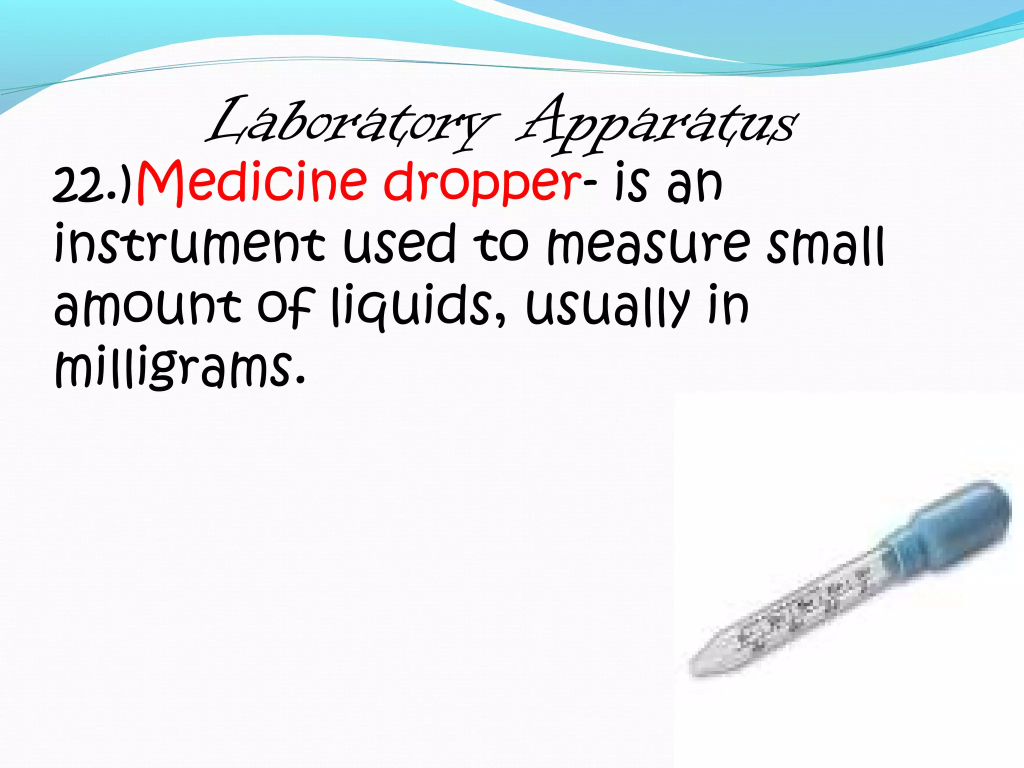 ZOO1 - Lab apparatus and safety measures | PPT