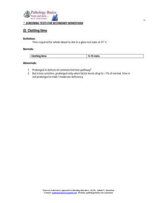 Laboratory approach to bleeding disorders | PDF