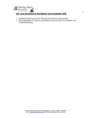 Laboratory approach to bleeding disorders | PDF