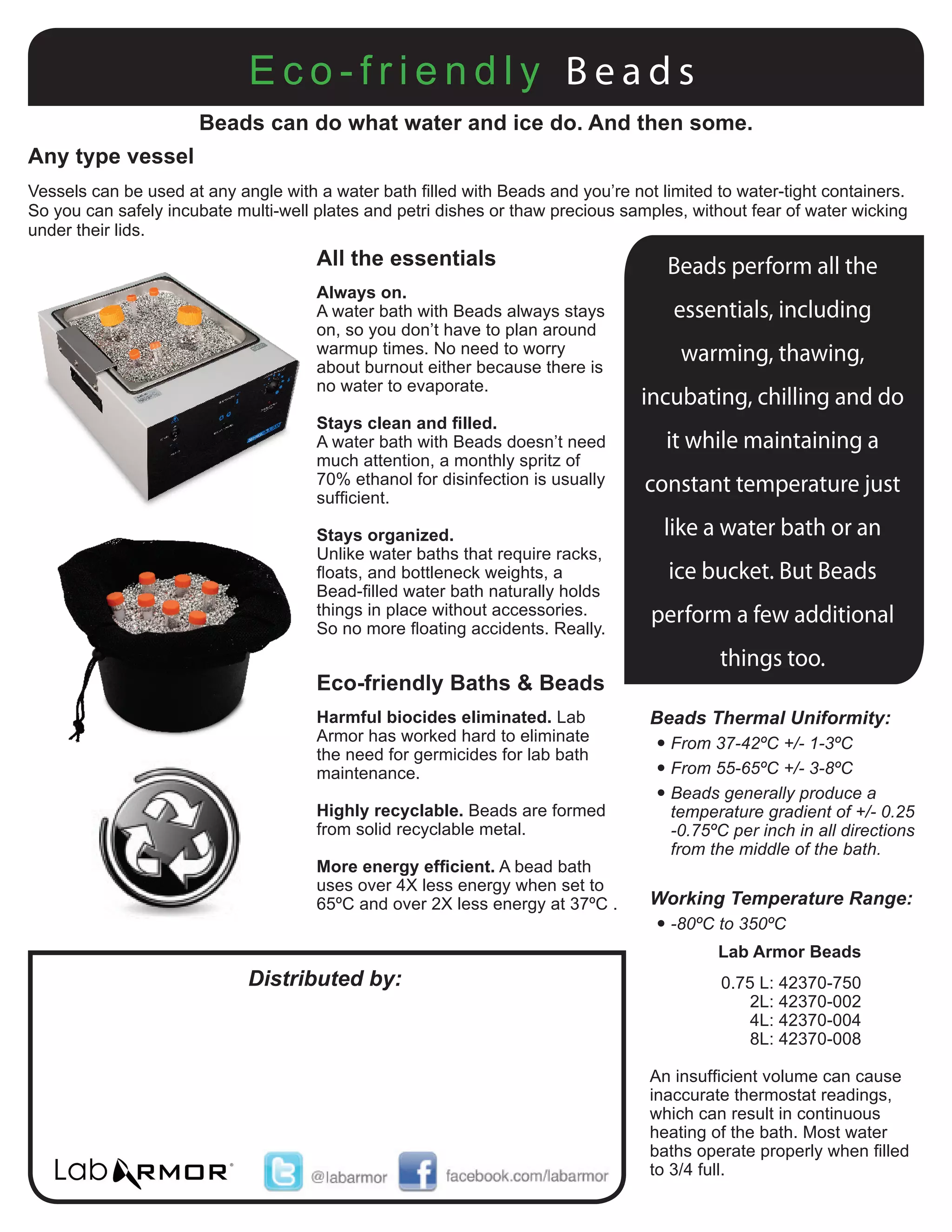 Lab Armor Beads - Water Bath Replacement | PDF | Bath and Shower ...