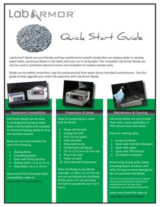 Lab Armor Beads Quick Start Guide | PDF