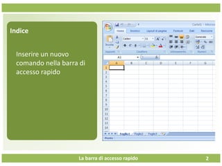 La barra di accesso rapido | PPTX