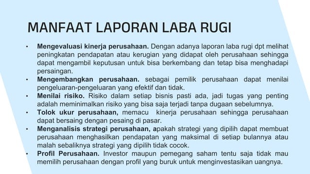 pembahasan laba rugi untuk perusahaan dgng | PPT