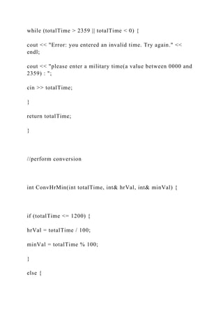 Lab Assignment #6, part 3 Time ConversionProgram Name lab.docx