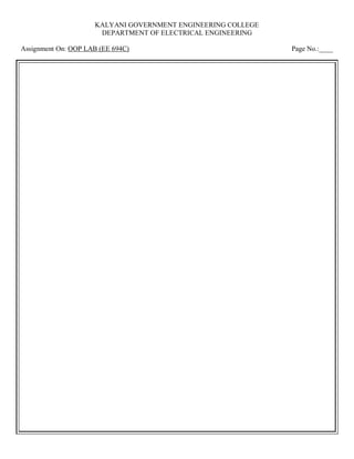 Lab assignment format | PDF